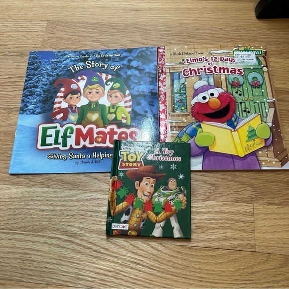 Disney | Other | Christmas Book Bundle New Toy Story Disney Elmo Sesame ...